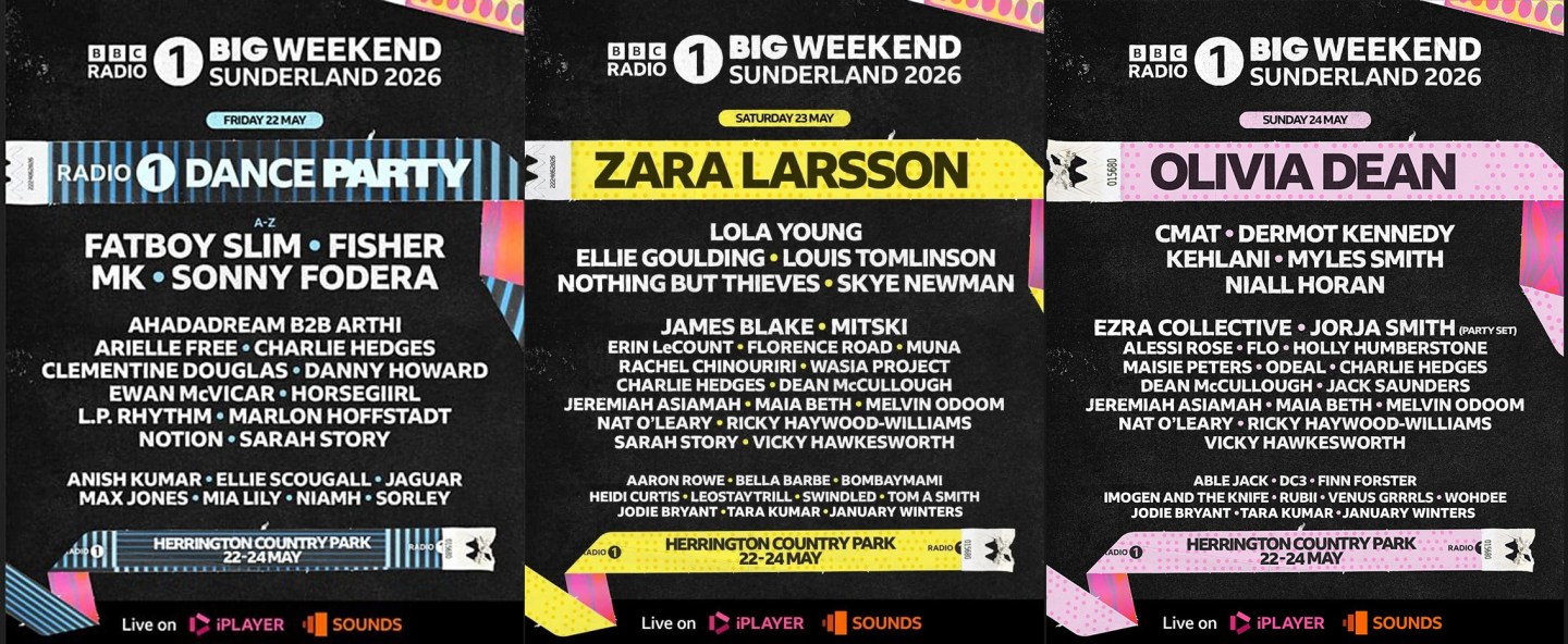 RADIO 1 BIG WEEKEND – SUNDERLAND 2026 – LINEUP ANNOUNCEMENT – T H E S O ...